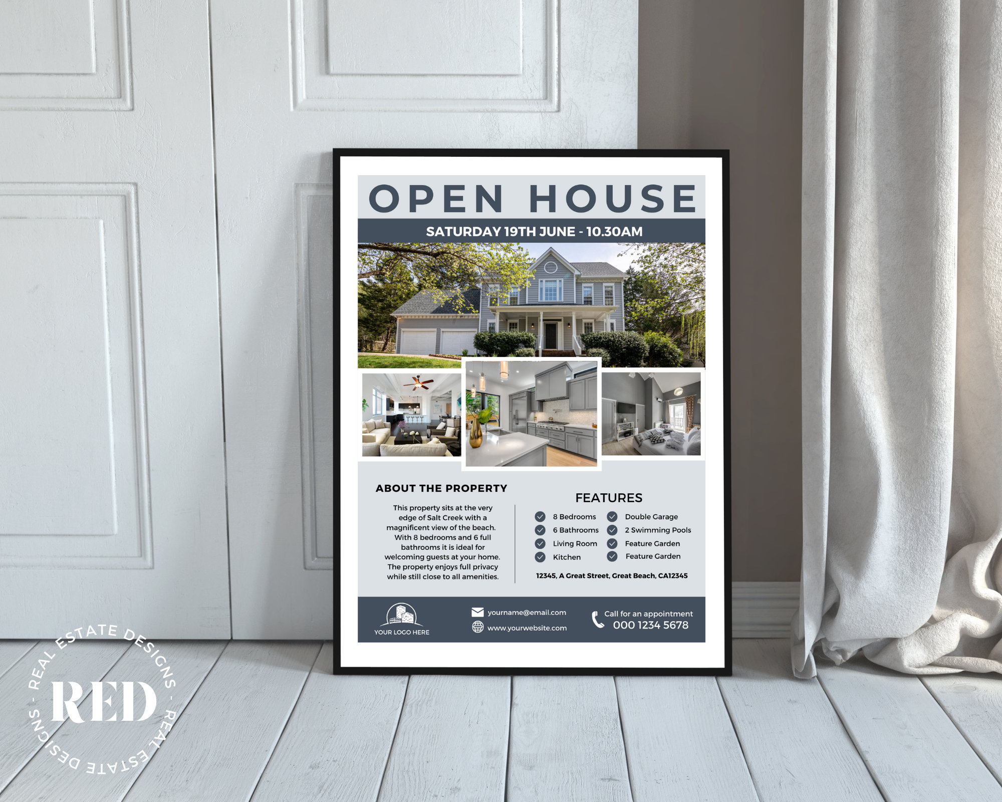 Real Estate Open House Flyer Template | Open House Flyer | Real Estate ...