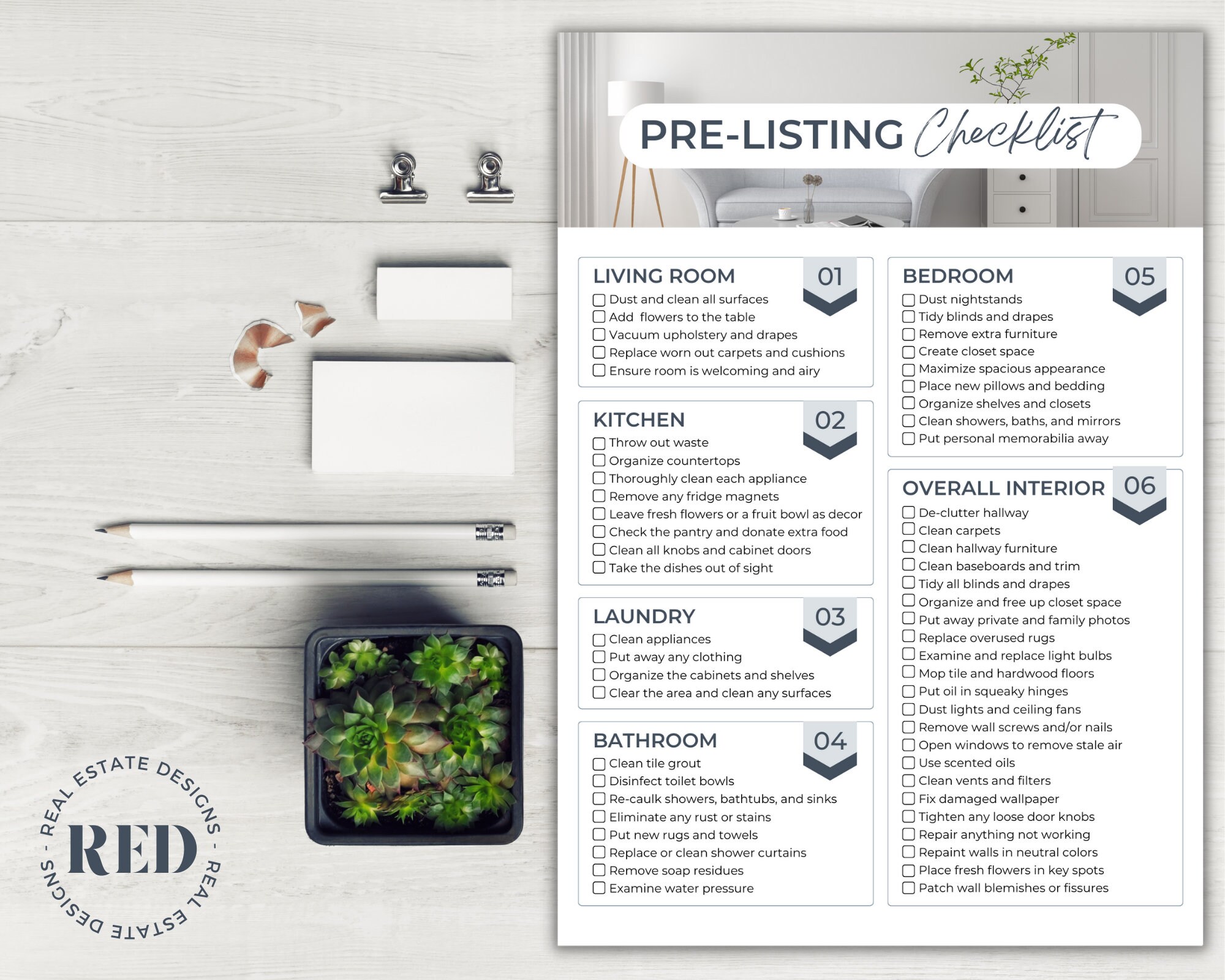 Pre-listing Checklist for Realtors Real Estate Farming Realtor ...