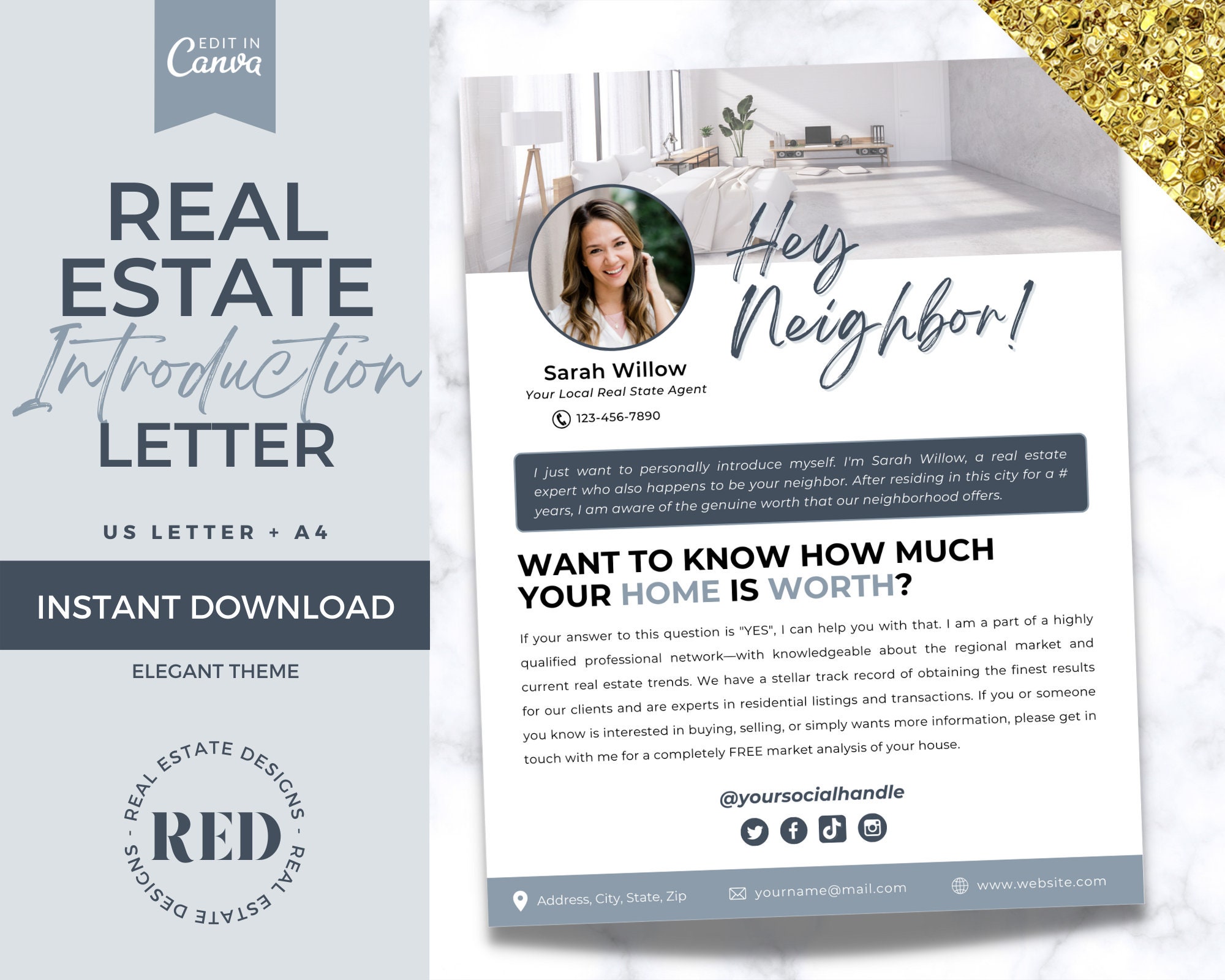 Real Estate Introduction Letter Hey Neighbour Real Estate Marketing ...