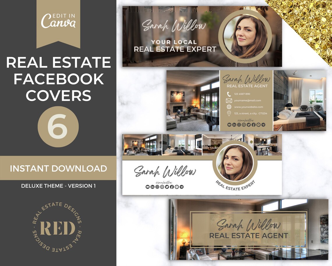 Facebook Cover Banners | Facebook for Real Estate Agents | Canva ...