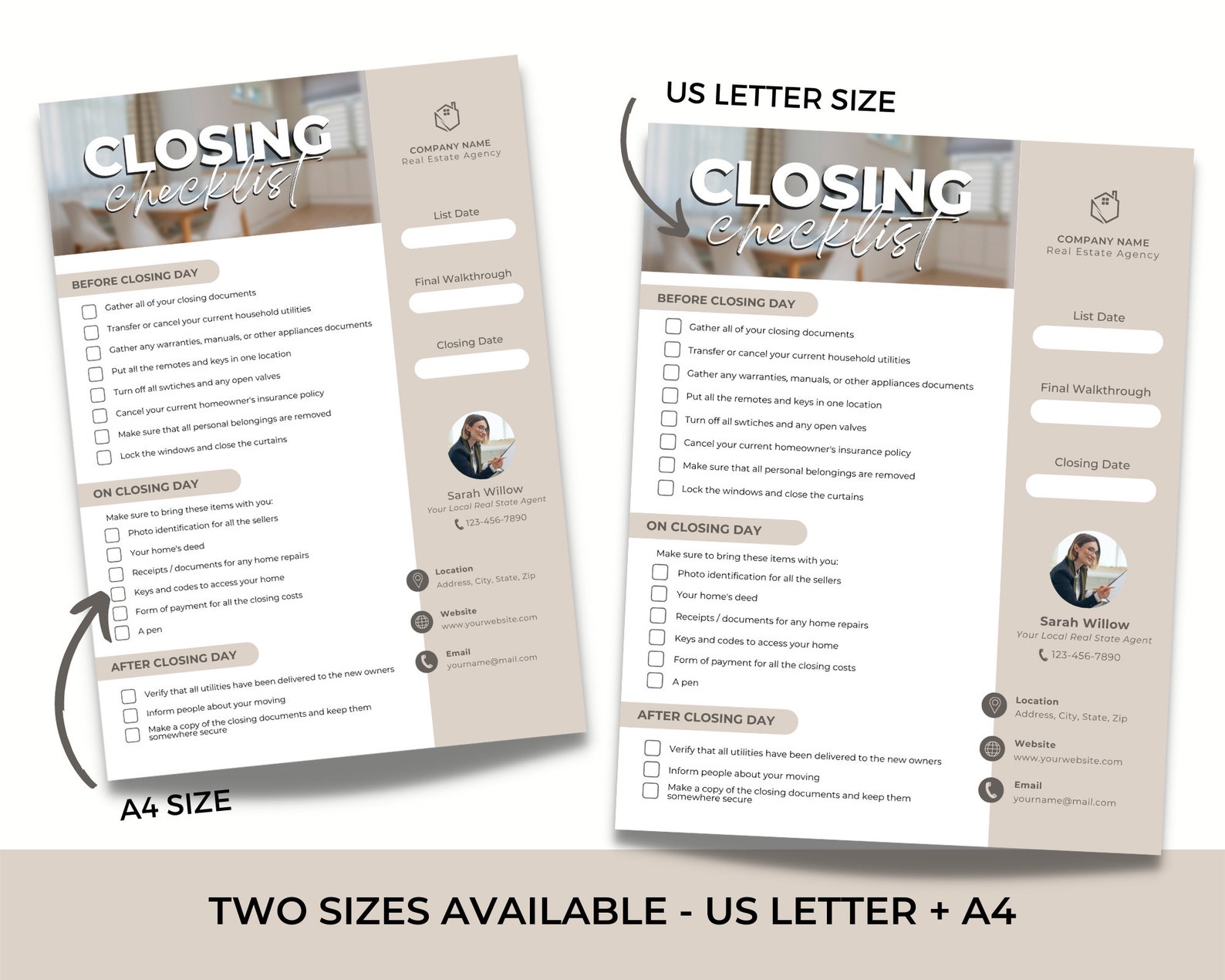 Closing Checklist | Real Estate Closing Checklist Template | Real ...