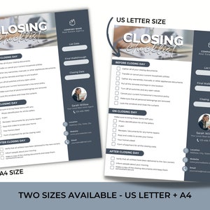 Real Estate Closing Checklist Template | Closing Checklist | Real ...