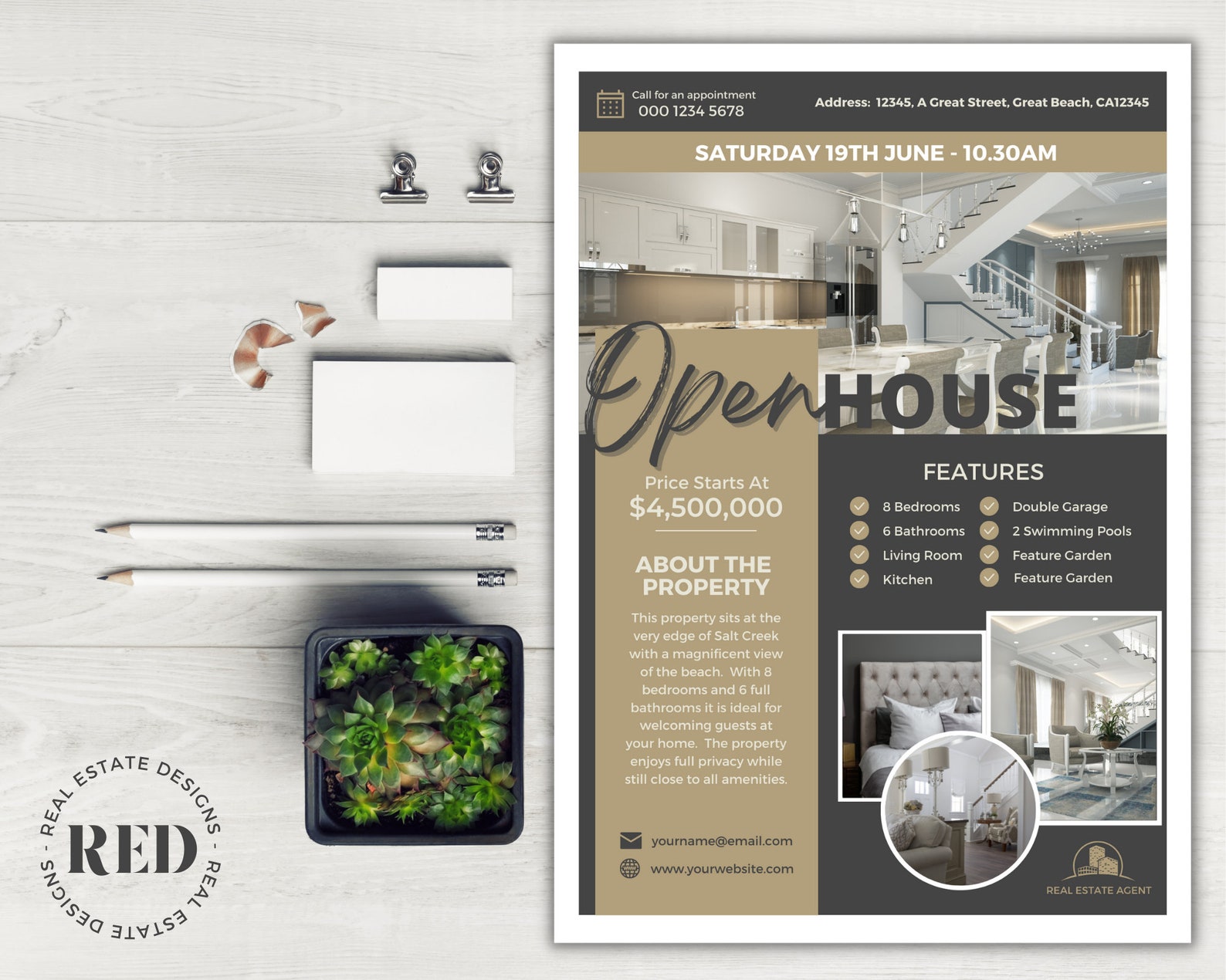 Real Estate Open House Flyer Template | Open House Flyer | Real Estate ...
