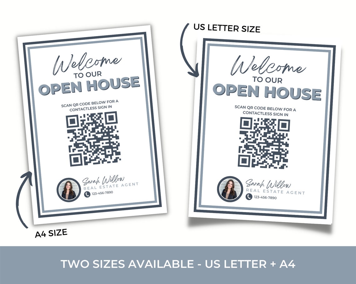 OPEN HOUSE Sign in Contactless Open House Sign-in REALTOR - Etsy