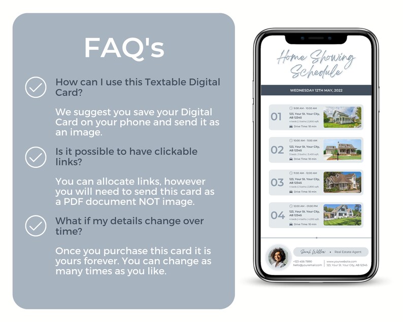 Digital Home Showing Schedule | Buyer Viewing Schedule | Real Estate ...