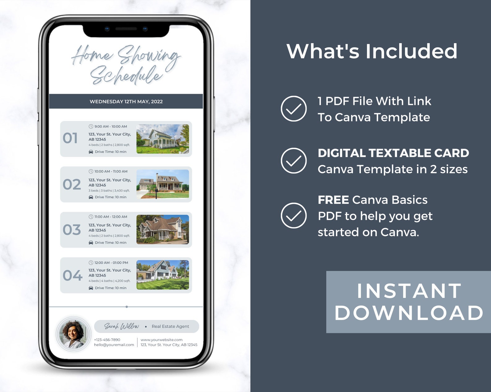 Digital Home Showing Schedule | Buyer Viewing Schedule | Real Estate ...