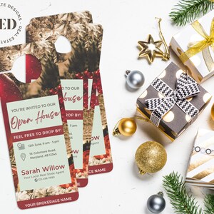 REALTOR Christmas Open House Door Hanger | Neighbor Prospecting | Real ...