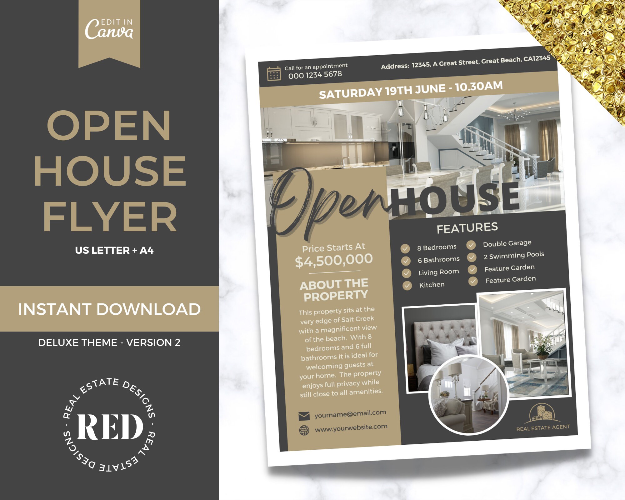 Real Estate Open House Flyer Template Open House Flyer Real Estate ...