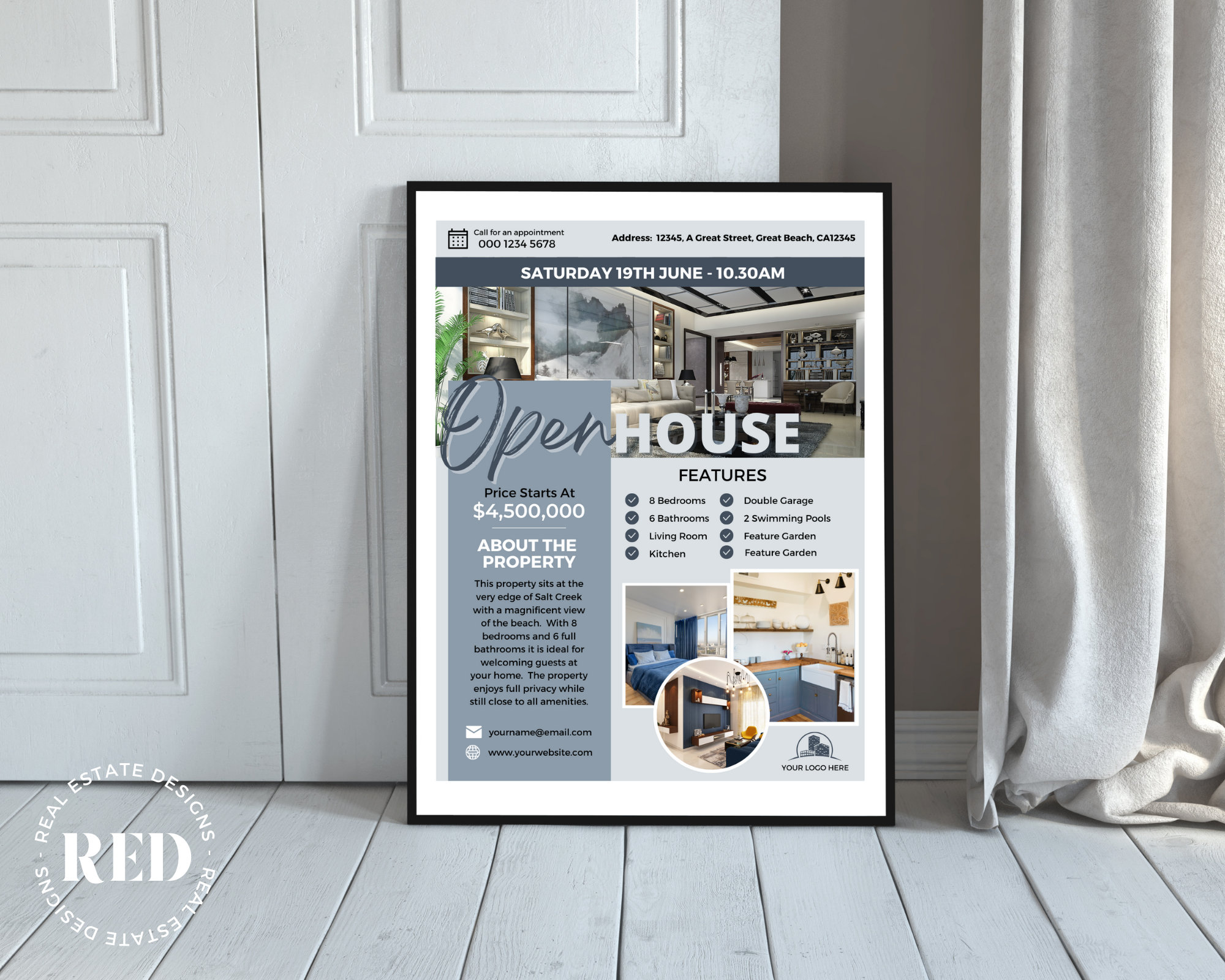 Real Estate Open House Flyer Template | Open House Flyer | Real Estate ...