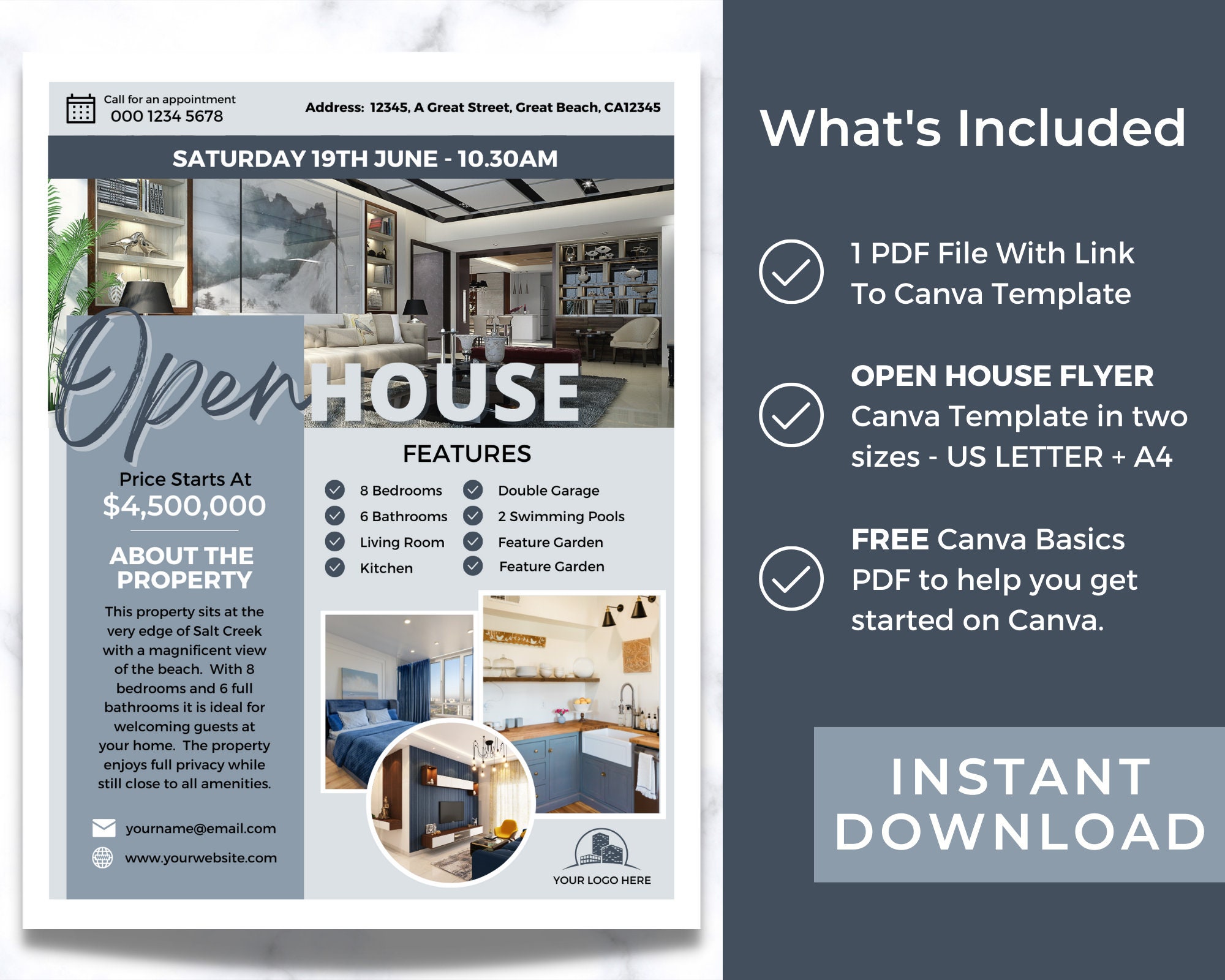 Real Estate Open House Flyer Template | Open House Flyer | Real Estate ...