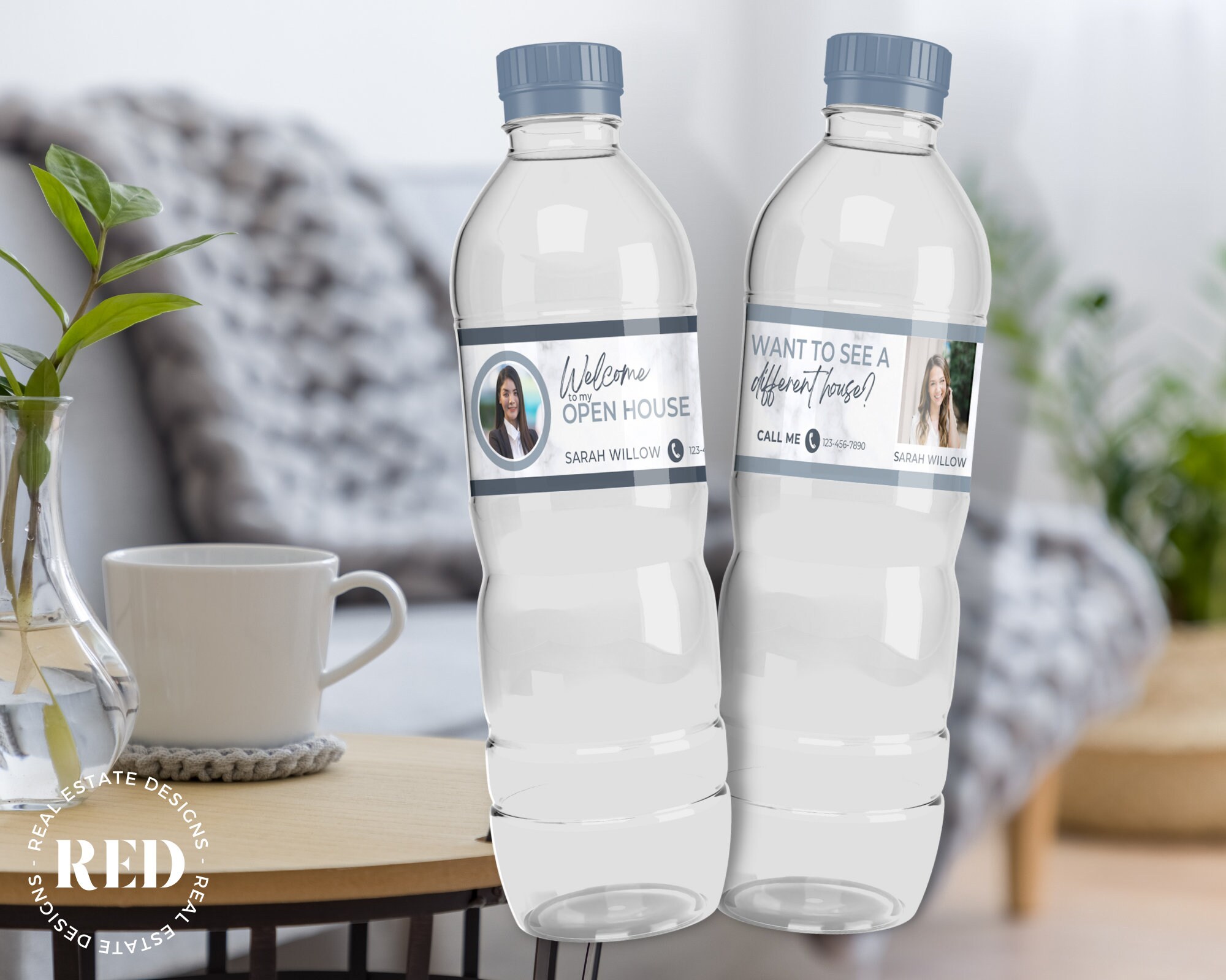 REALTOR Water Bottle Label, Realtor Marketing, Open House, Real Estate ...