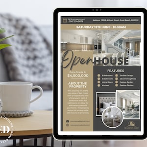 Real Estate Open House Flyer Template | Open House Flyer | Real Estate ...