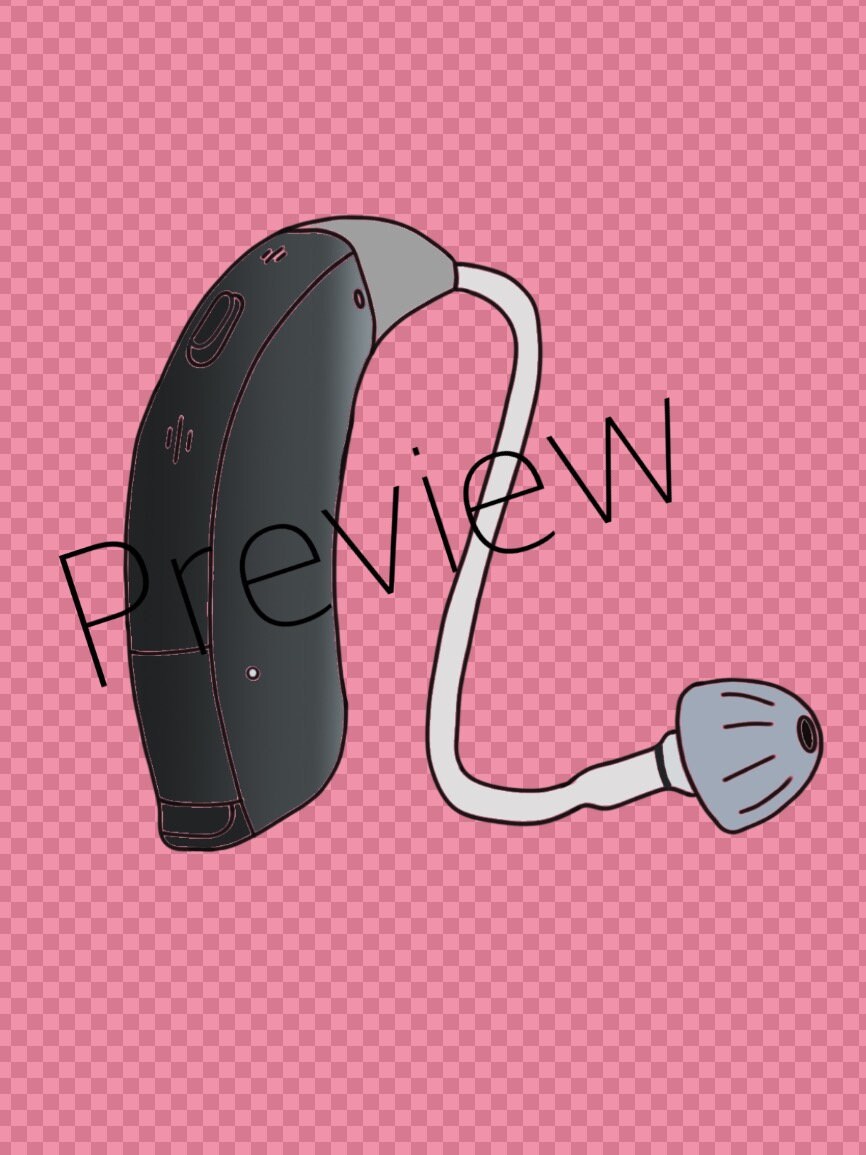 Colorful Hearing Aids Clipart (png Files) - Etsy