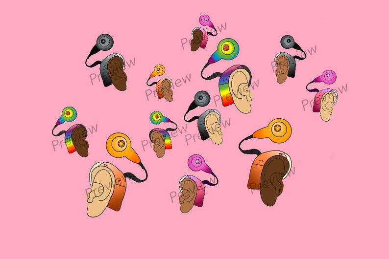 Colorful Cochlear Implants Png's - Etsy