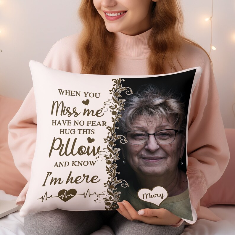 Memorial Pillow, Personalized Memorial Pillow, When You Miss Me Hug ...