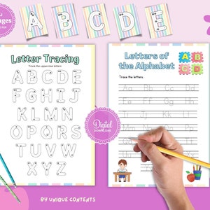 Printable Capital Letter Tracing Worksheetnumber Tracing - Etsy