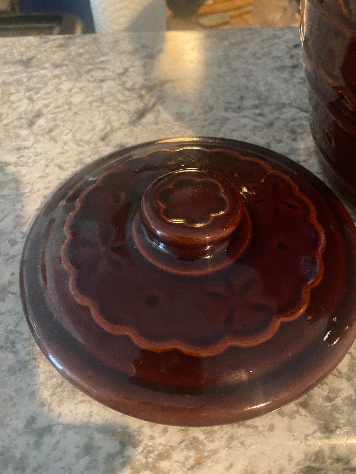 Brown Bean-pot, Stoneware, Grandma’s Beanpot, Baked Beans Pot, Heavy ...