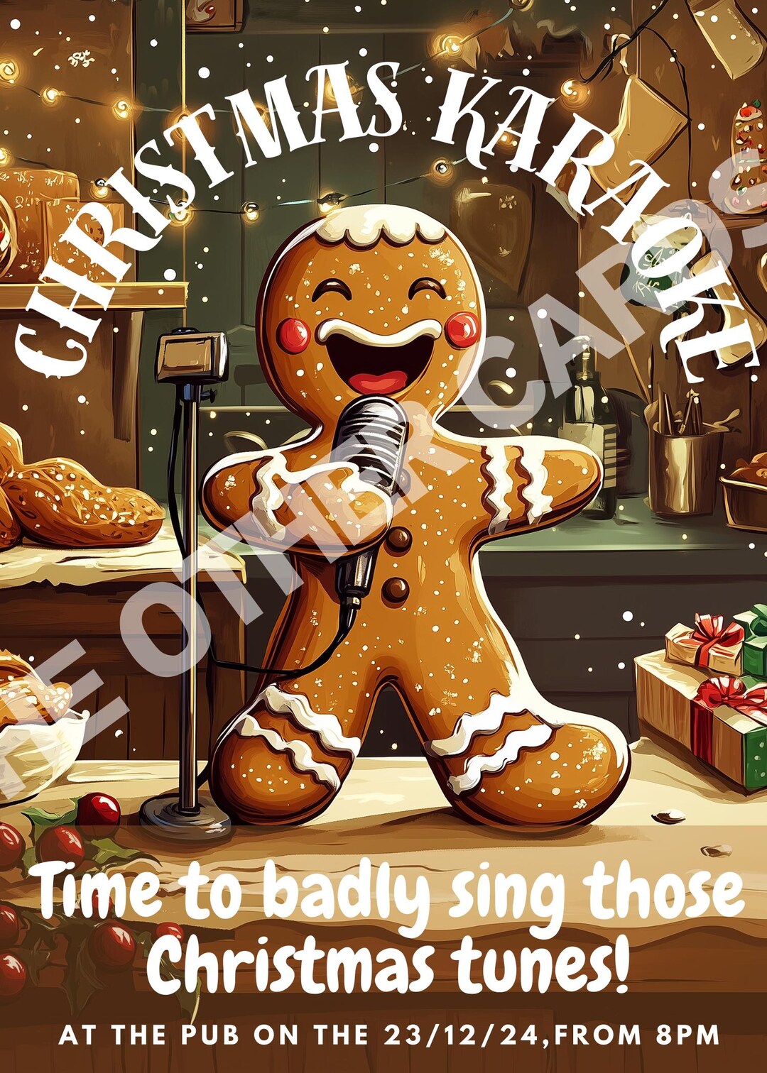 Christmas Karaoke Invitation, Christmas Invite, Digital Invite, Karaoke ...