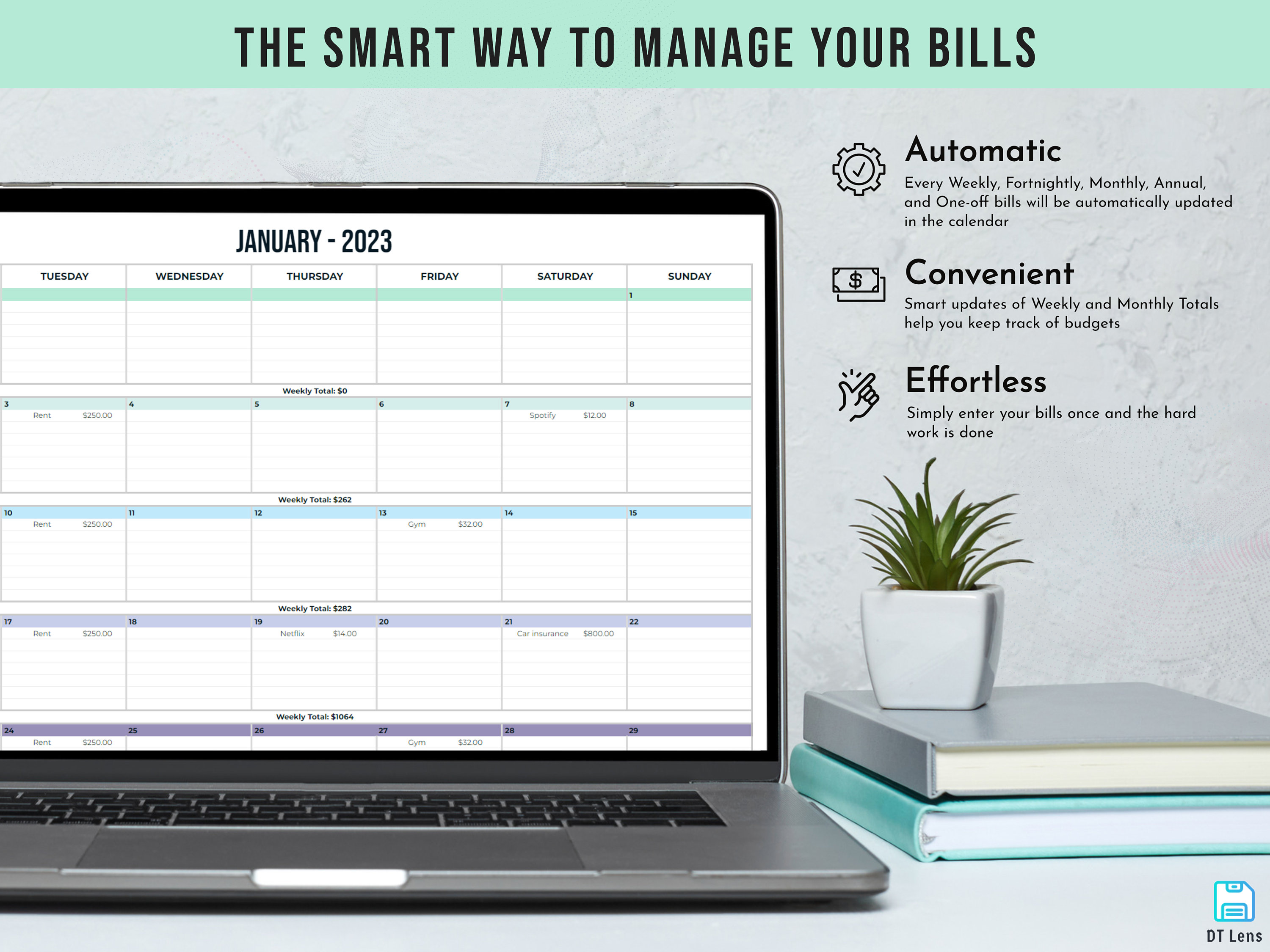 Smart Bill Calendar Ext+, Google Sheets Automatic Bill Calendar, Weekly ...