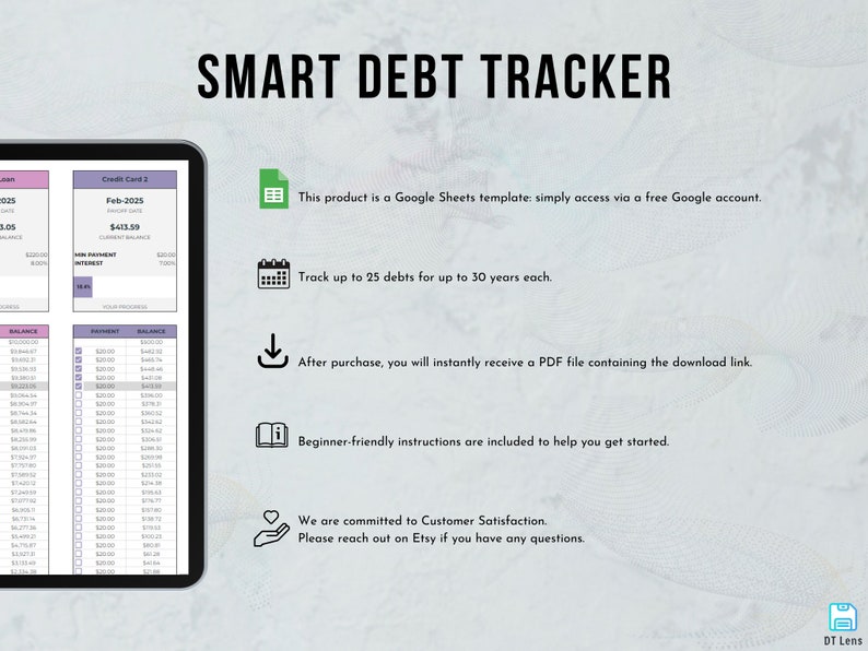 Smart Debt Tracker, Snowball Calculator Spreadsheet, Debt Repayment ...