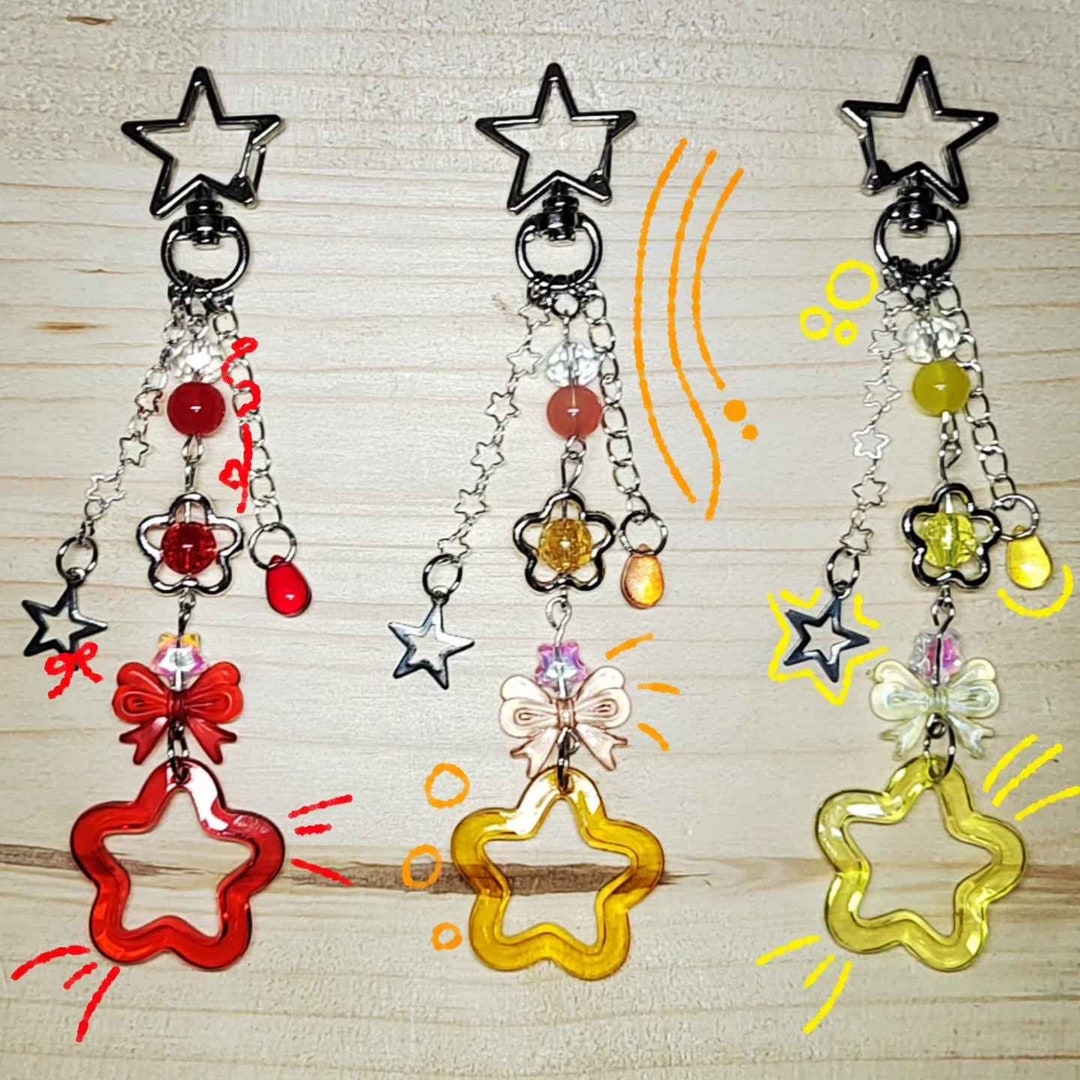 Stars Keychains - Etsy