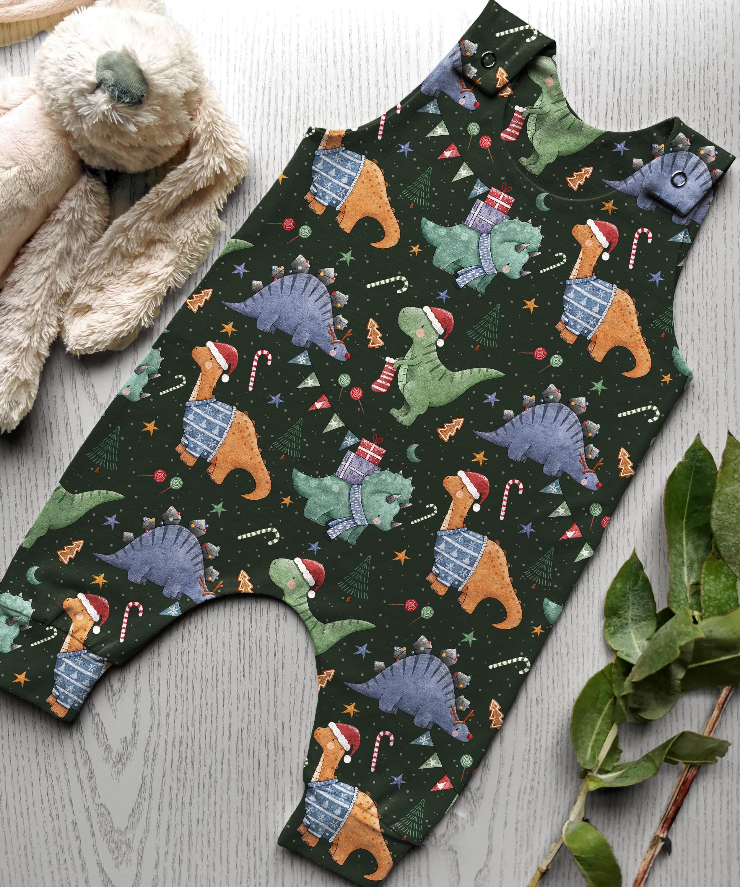 Cute Christmas Dinosaur Seamless Pattern Design File, T Rex Fabric ...