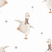 Goose Seamless Pattern, Duck Digital File, Farm Fabric Design, Winter ...