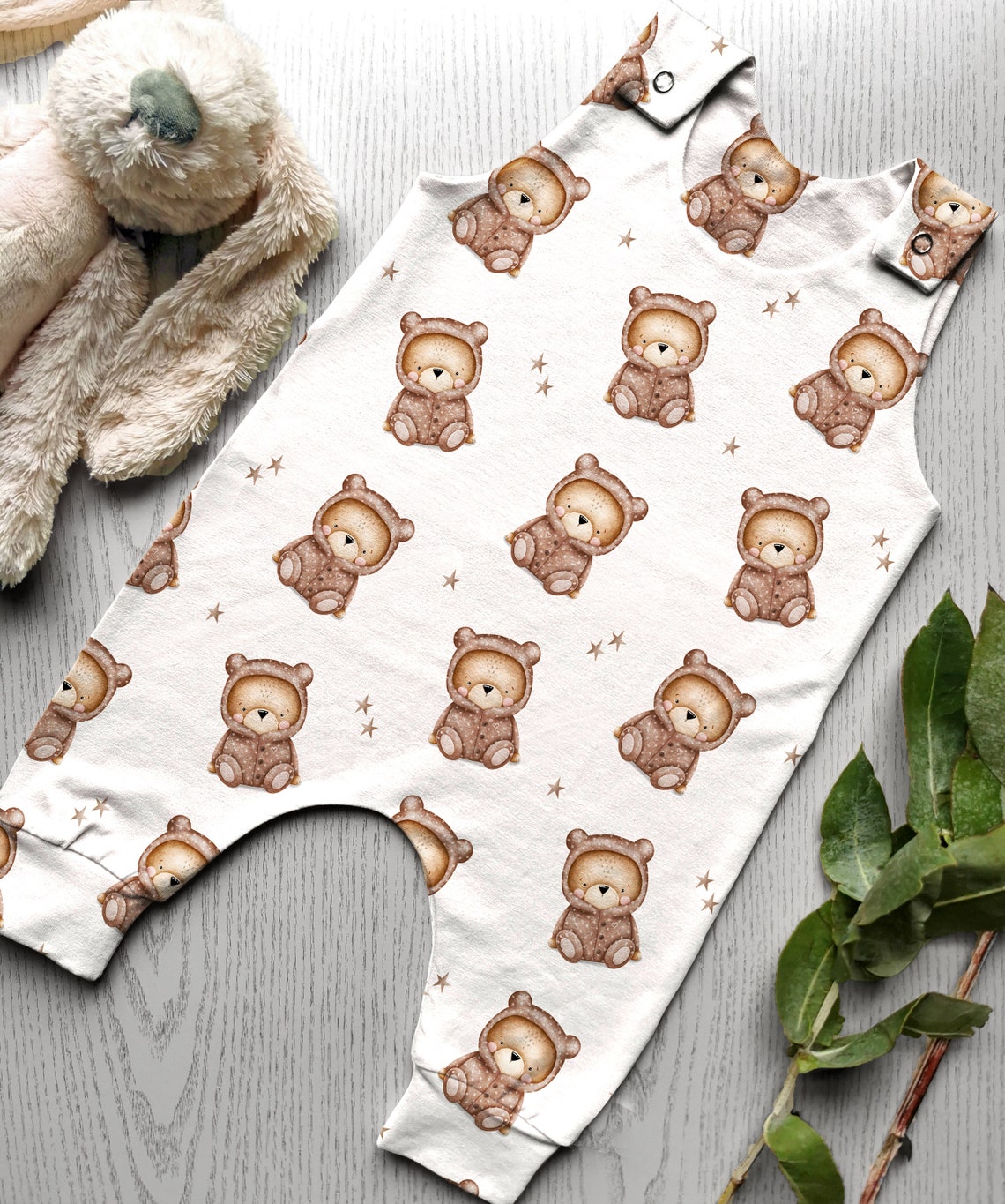 Bedtime Bear Seamless Pattern, Teddy Fabric Design, Baby Seamless ...