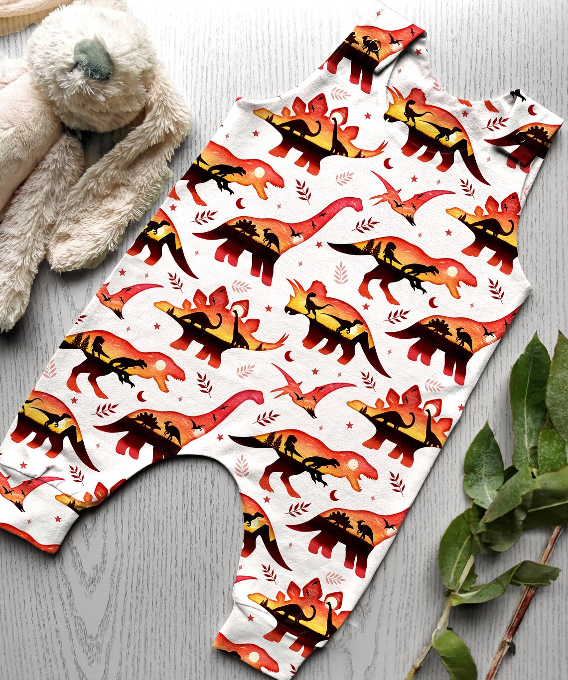 Dinosaur Seamless Pattern, Digital File Download, Sunset, T-rex ...
