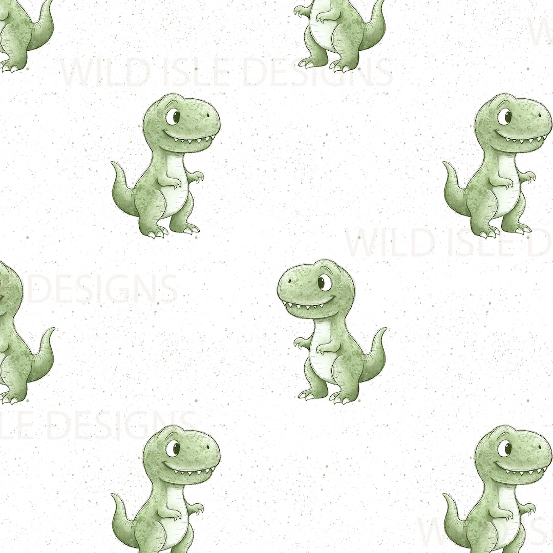 Cute Dinosaur Seamless Pattern, T Rex Fabric Design, Baby Seamless ...