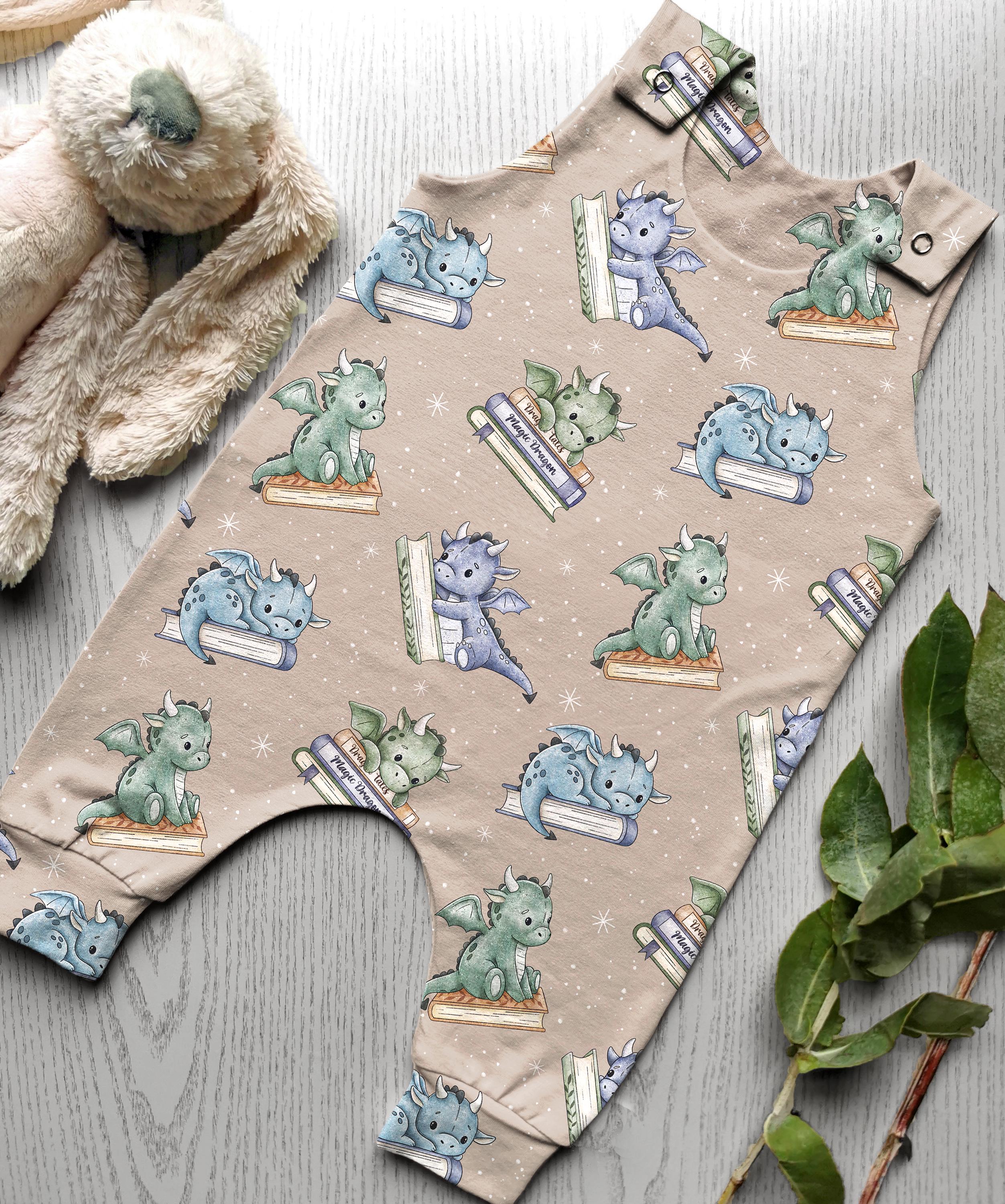 Dragon Tales Bookish Seamless Pattern Digital Download for Children's ...