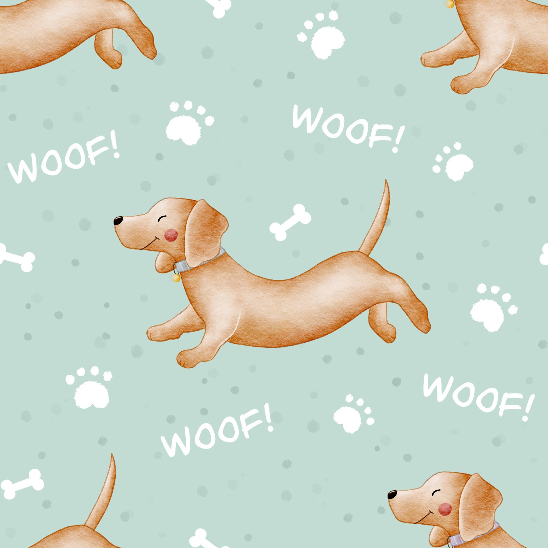 Dachshund Seamless Pattern, Dog Fabric Design, Baby Seamless Pattern ...