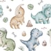 Cute Dinosaur Seamless Pattern Digital File, Dino Repeat Design, Baby ...