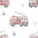 Fire Engine Seamless Pattern Digital Download, Fire Fabric Design ...