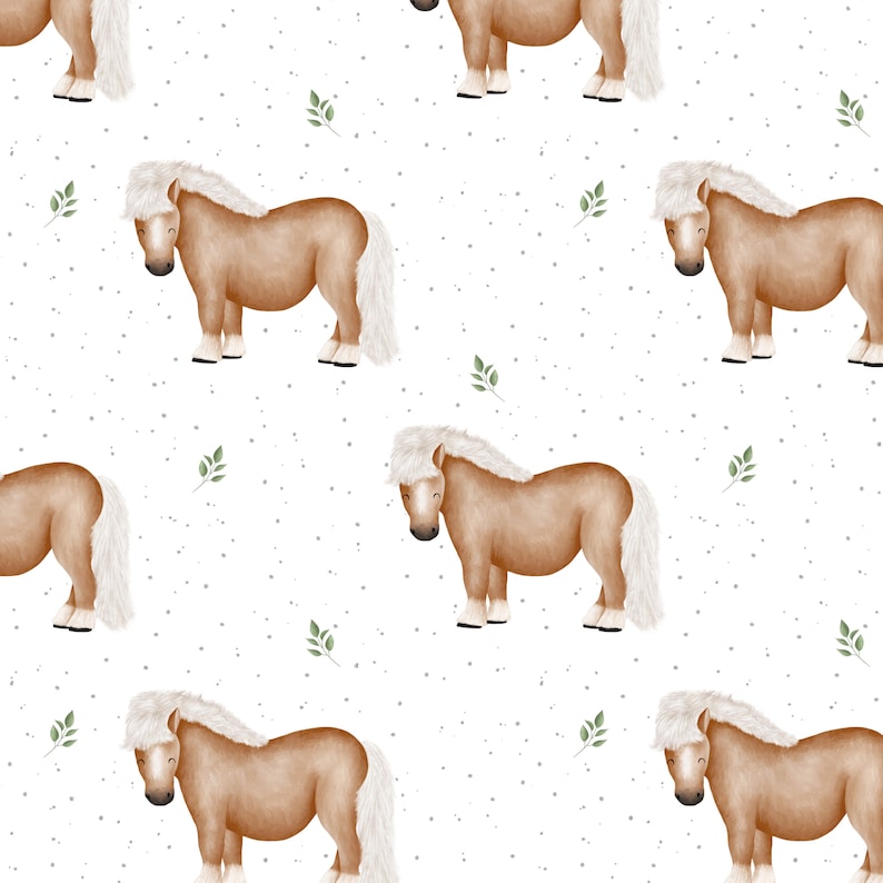 Horse Seamless Pattern Digital File Farm Repeat Design Pony - Etsy
