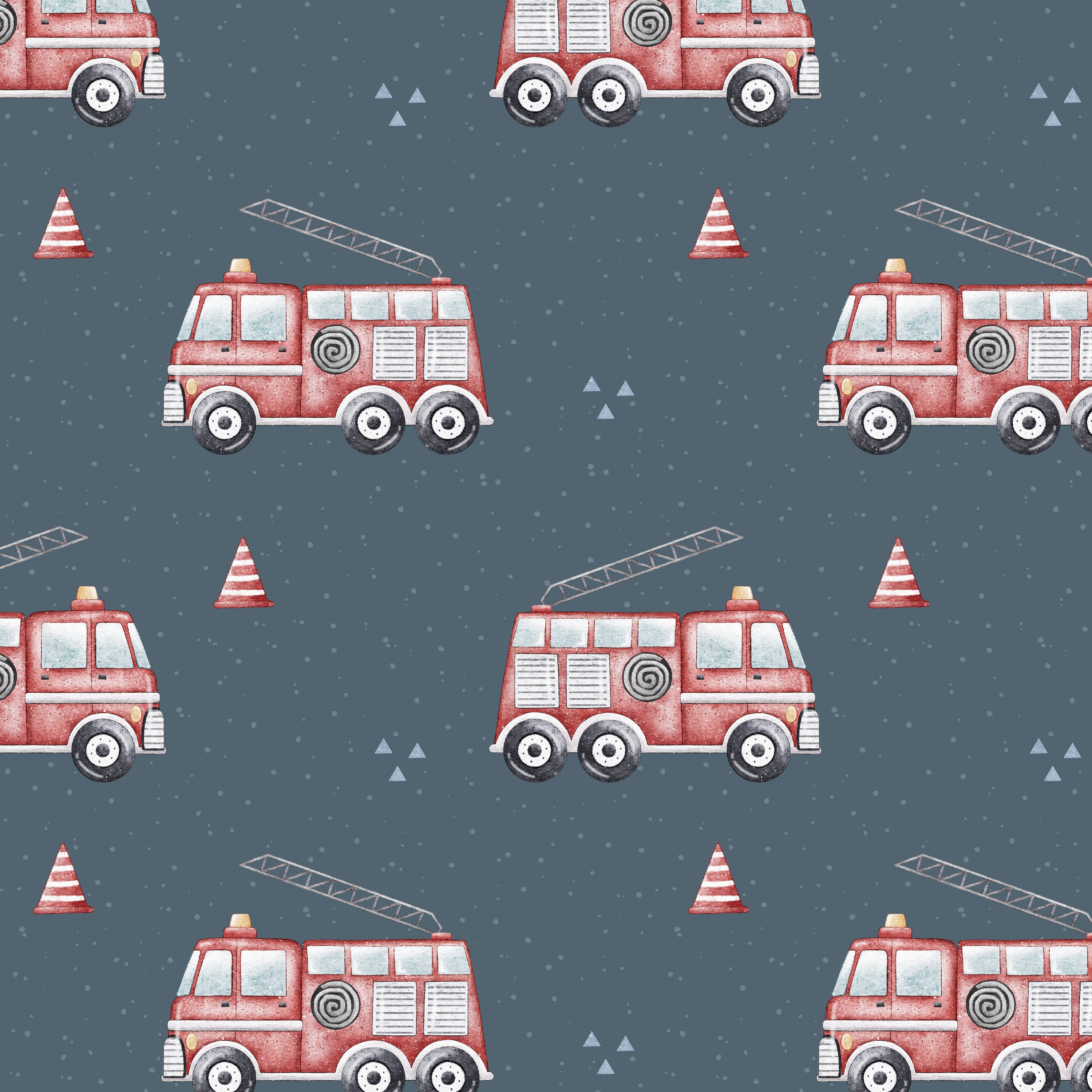 Fire Engine Seamless Pattern Digital Download, Fire Fabric Design ...