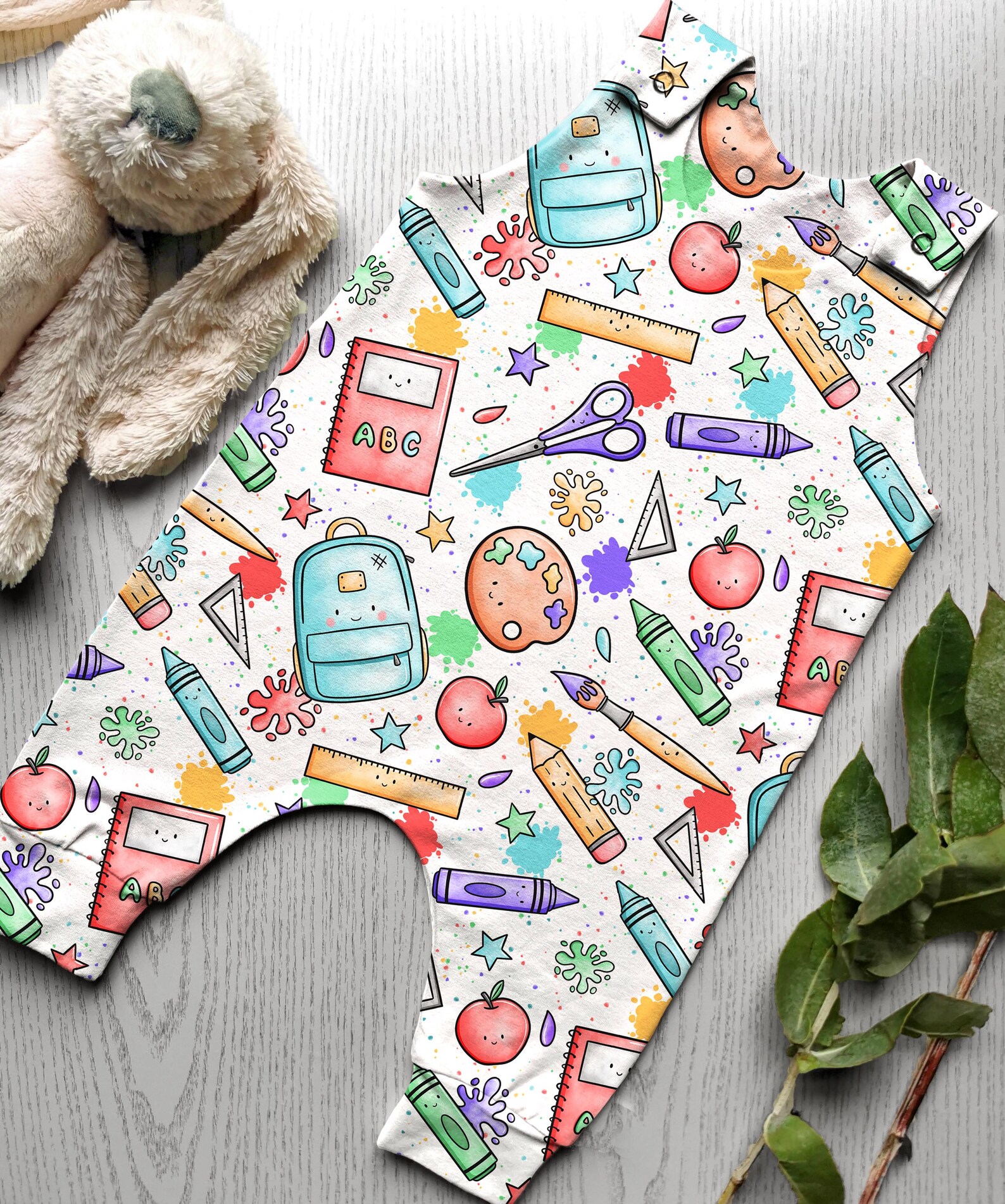 Hand Drawn Back to School ABC Seamless Pattern Digital File, Book ...