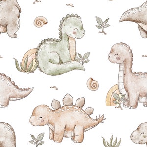 Baby Dinosaur Seamless Pattern Digital, Jurassic Park, Boys Repeat ...