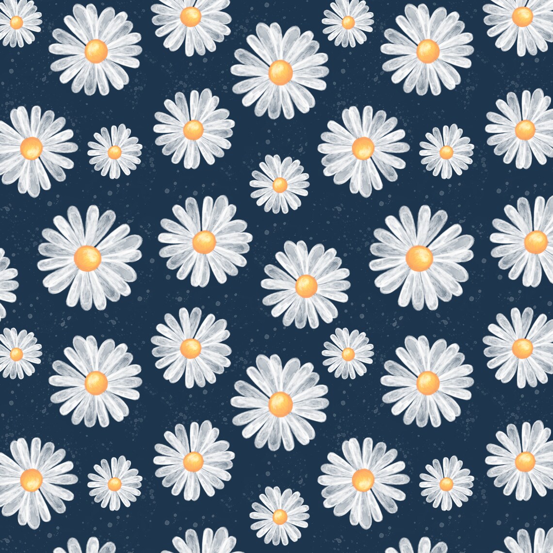 Spring Daisy Seamless Pattern Digital File, Floral Repeat Design ...