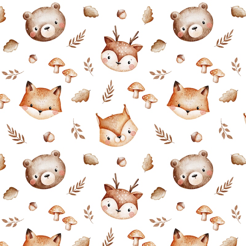 Woodland Fabric - Etsy UK