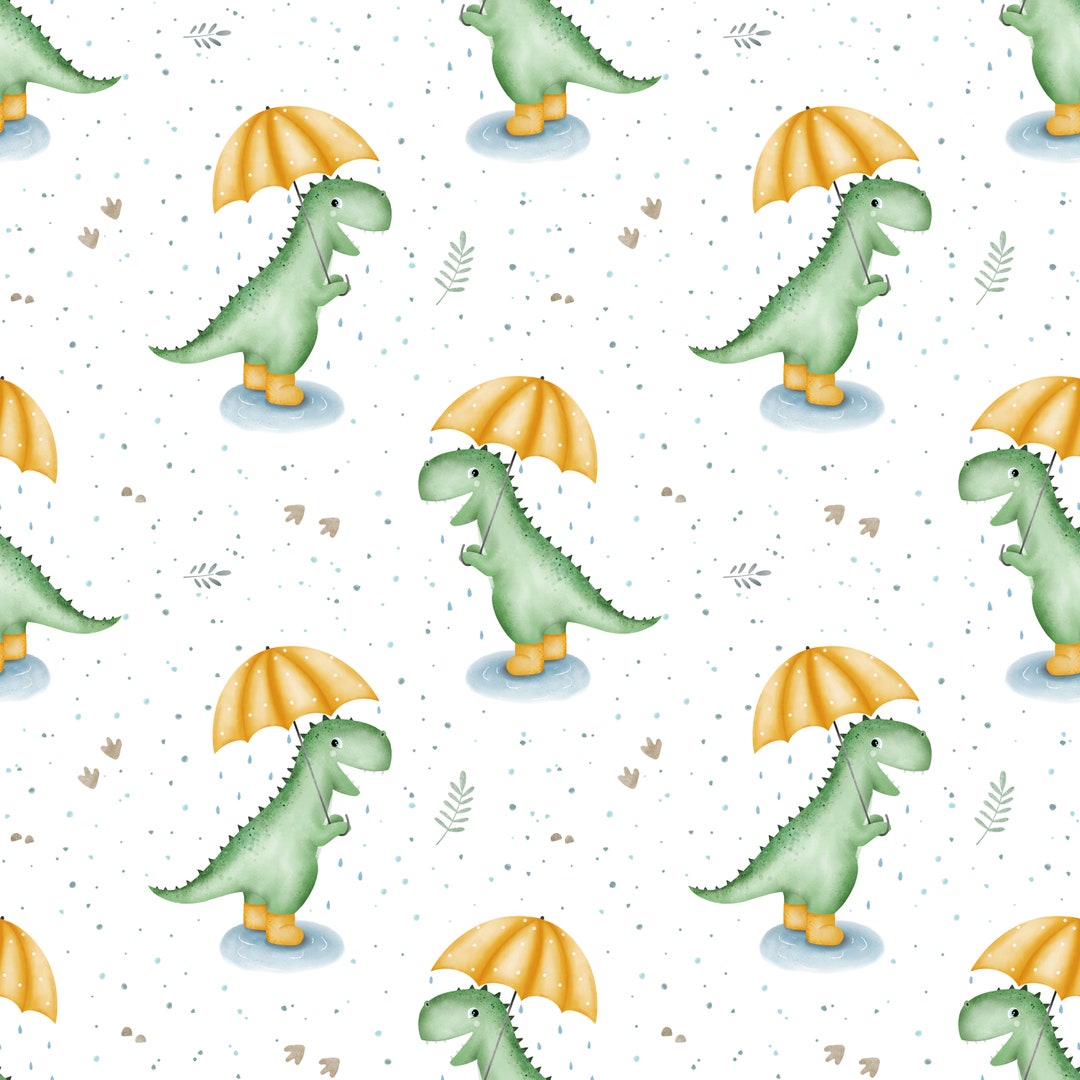 Dinosaur Seamless Pattern, T Rex Fabric Design, Baby Seamless Pattern ...
