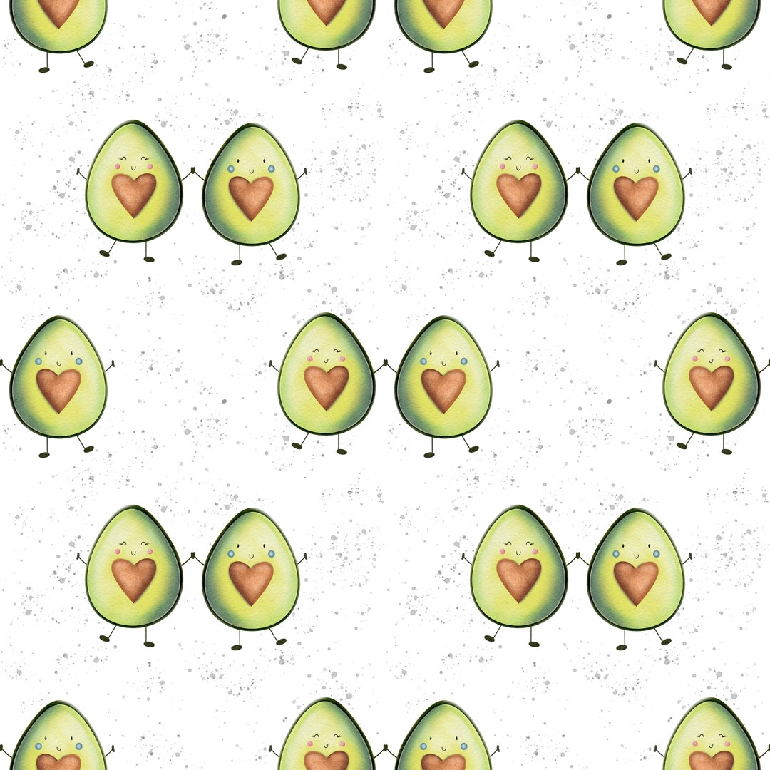 Avocado Seamless Pattern Digital File, Fruit Fabric Design, Baby ...