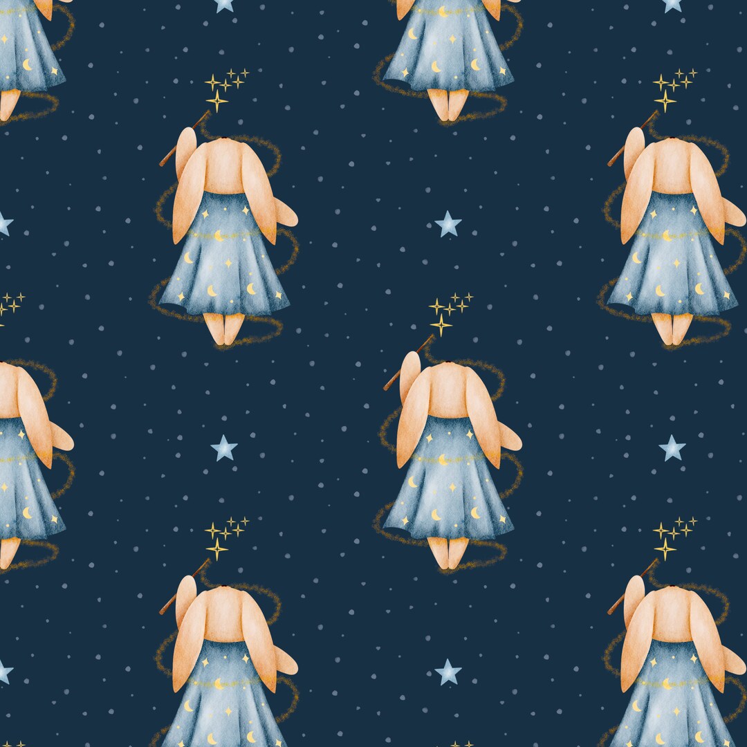 Magician Seamless Pattern, Rabbit Fabric Design, Baby Seamless Pattern ...