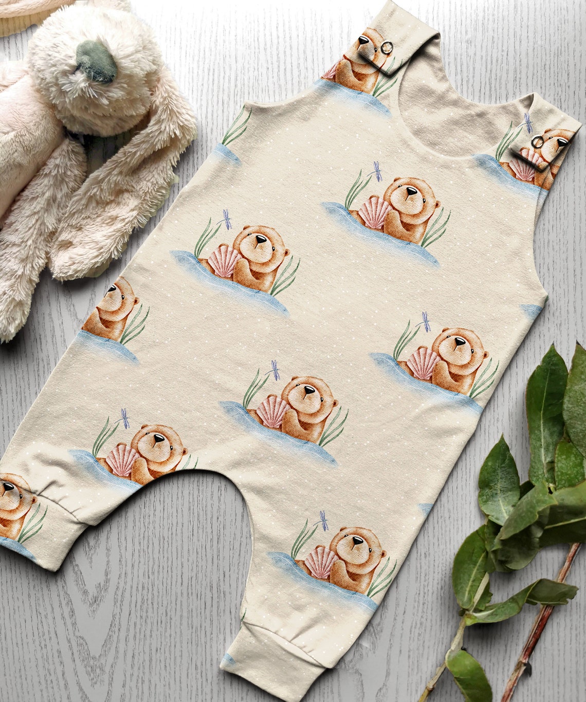 Otis Otter Seamless Pattern Digital File, Otter Fabric Design, Baby ...