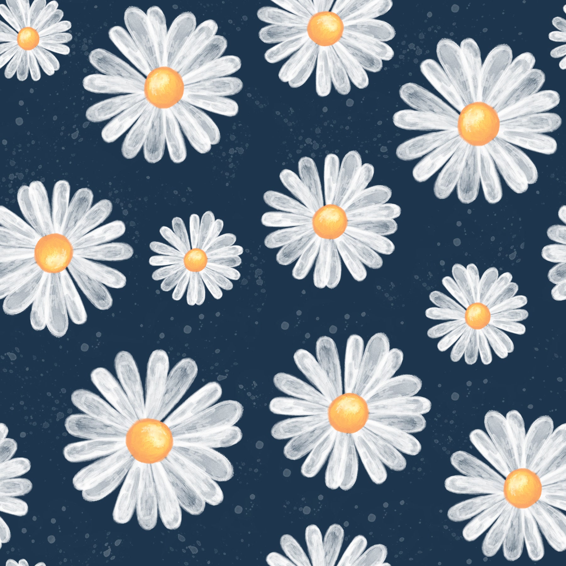Spring Daisy Seamless Pattern Digital File, Floral Repeat Design ...