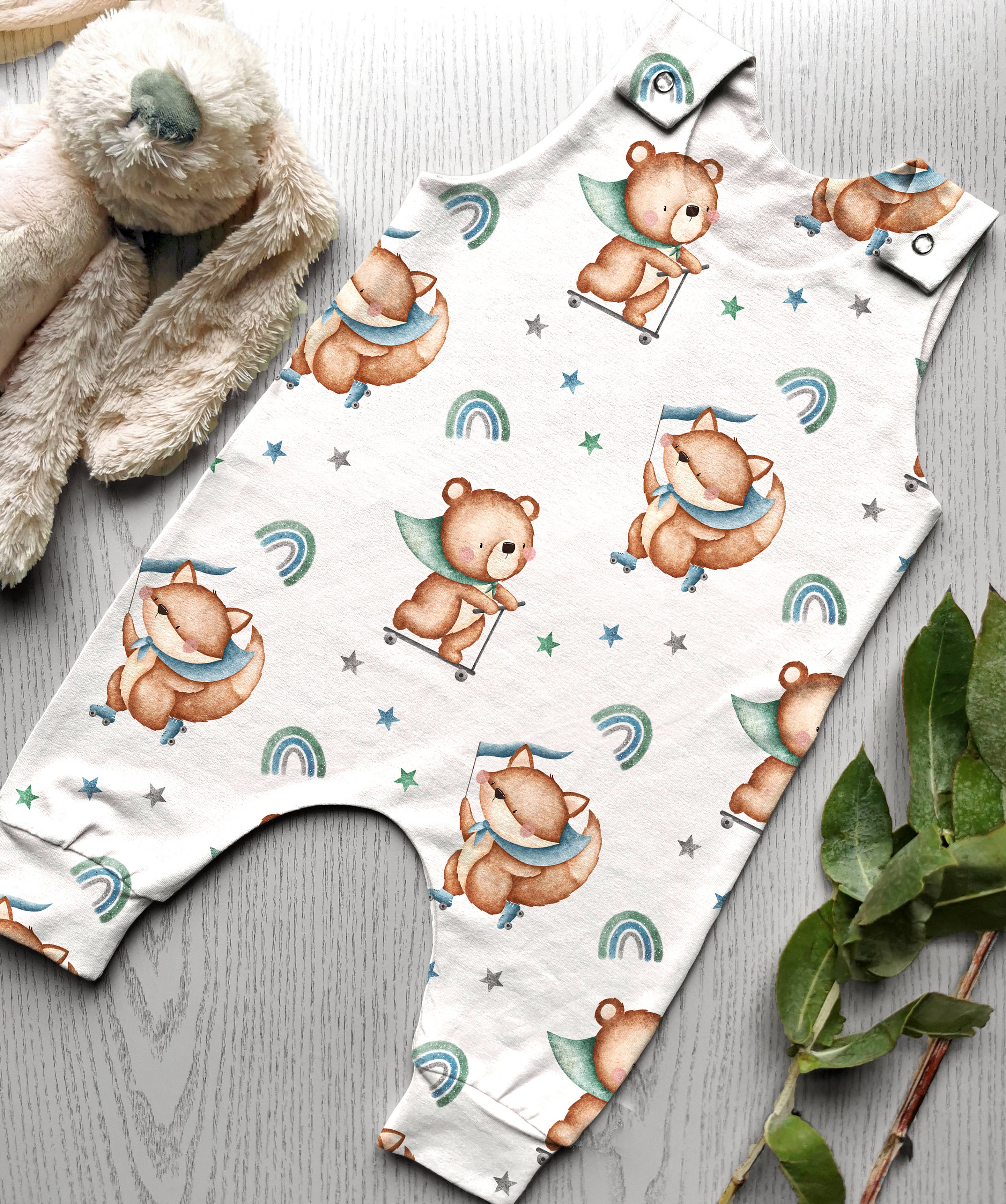 Bear and Fox Seamless Pattern Digital File , Bear Fabric Design, Baby ...