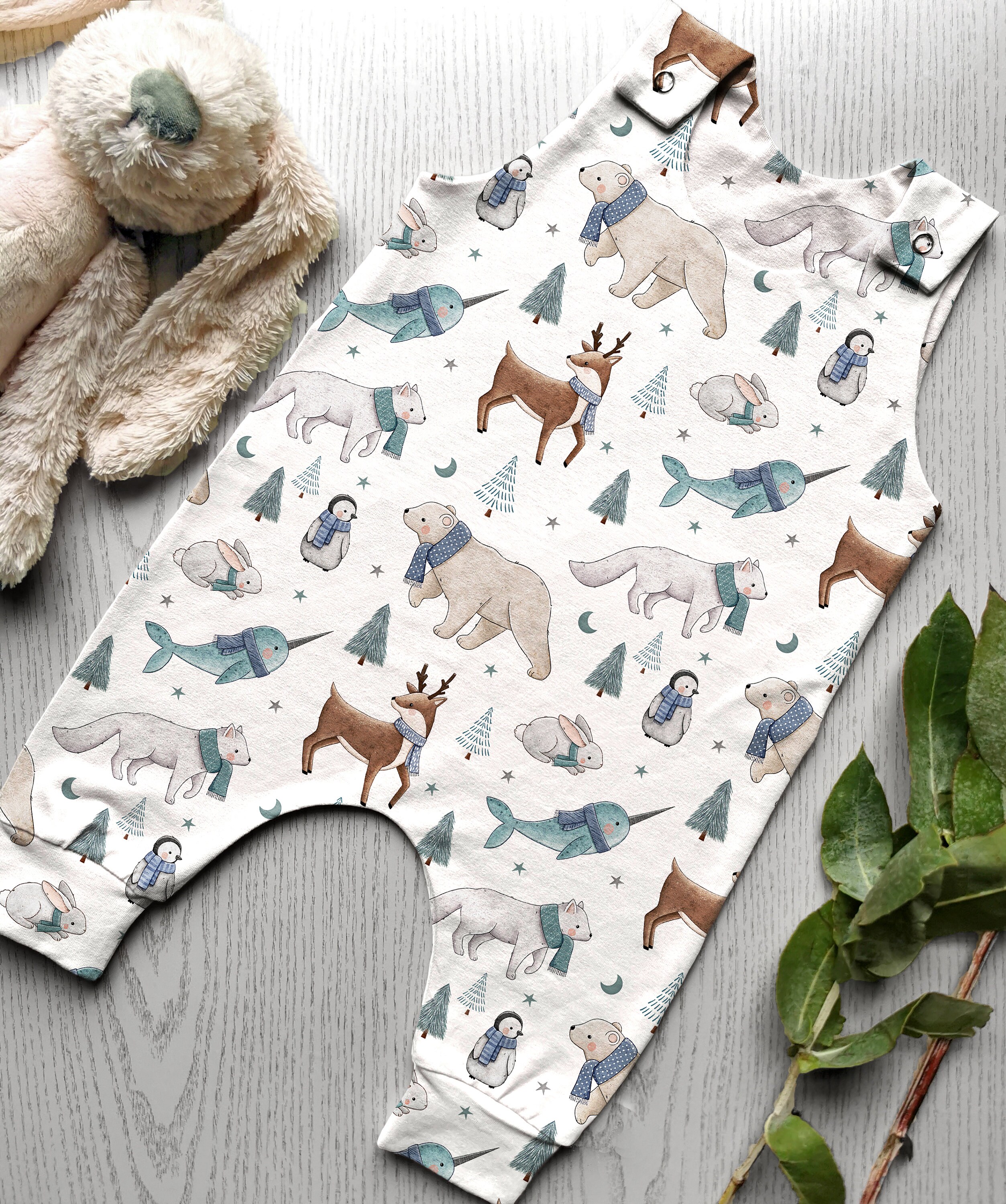 Arctic Winter Animals Seamless Pattern, Lapland Digital File, Polar ...