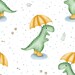 Dinosaur Seamless Pattern, T Rex Fabric Design, Baby Seamless Pattern ...