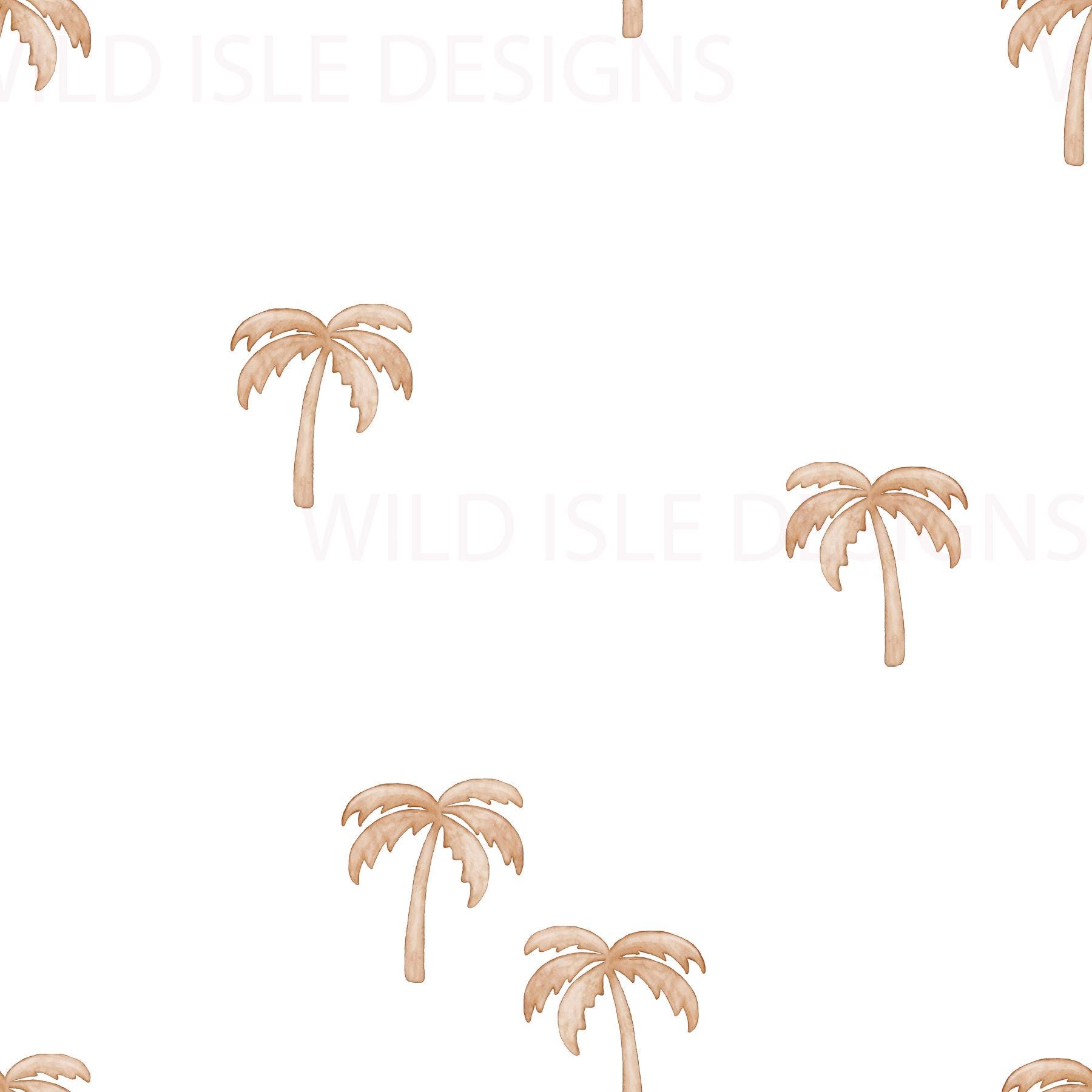 Summer Boho Neutral Palm Tree Seamless Pattern, Tropical Pattern, Beach ...