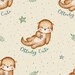 Otterly Cute Seamless Pattern Digital File, Otter Fabric Design, Baby ...